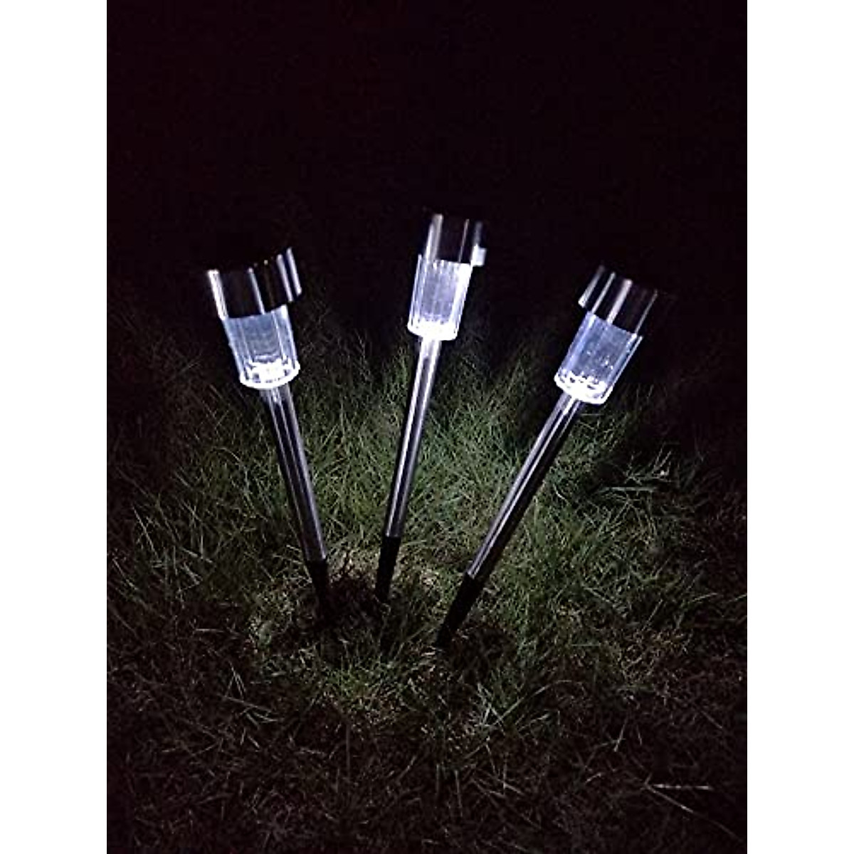 Solar Outdoor Lights 10 Pack, Solar Garden Lights Solar Powered Waterproof Landscape Path Lights Stainless Steel LED Outdoor Lights Solar for Walkway Yard Backyard Lawn Patio Driveway Decorative