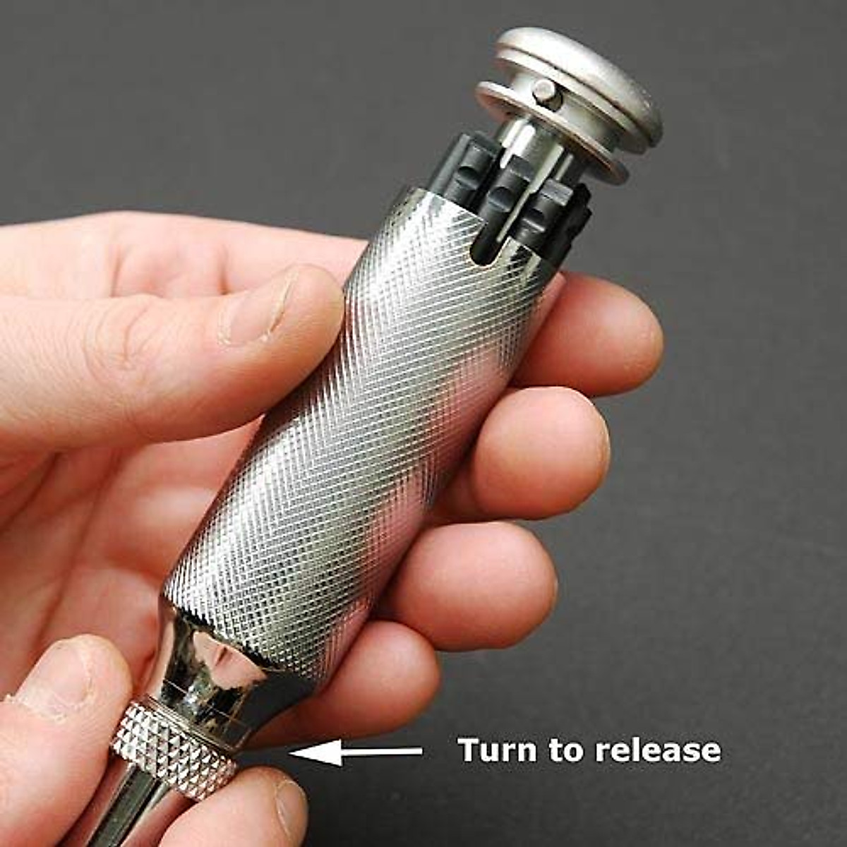 Kings County Tools Classic Yankee Style Push Drill | 8 Double Fluted Bits Included | Chrome Plated Solid Brass Material | No Chuck Necessary | Ideal for Tight Areas