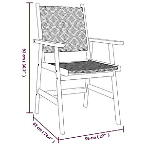 Camerina 5 Piece Patio Dining Set Outdoor Dining Table Set Patio Table and Chairs Set Outdoor Patio Dining Set Solid Wood Acacia 3087133