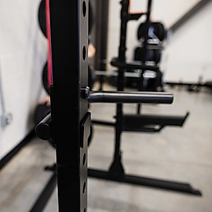 GRIND Fitness Chaos4000 Half Rack Dip Station Handles for Squat Racks Angled Dip Bar Attachments Tube Power Cage Black J-Cup Adjustable Strength Training