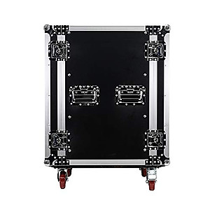 Seismic Audio - SA-PTR-16UC - 16 Space Pro Audio DJ Road Rack Case with Casters - 16U Pro Tour Grade Rack