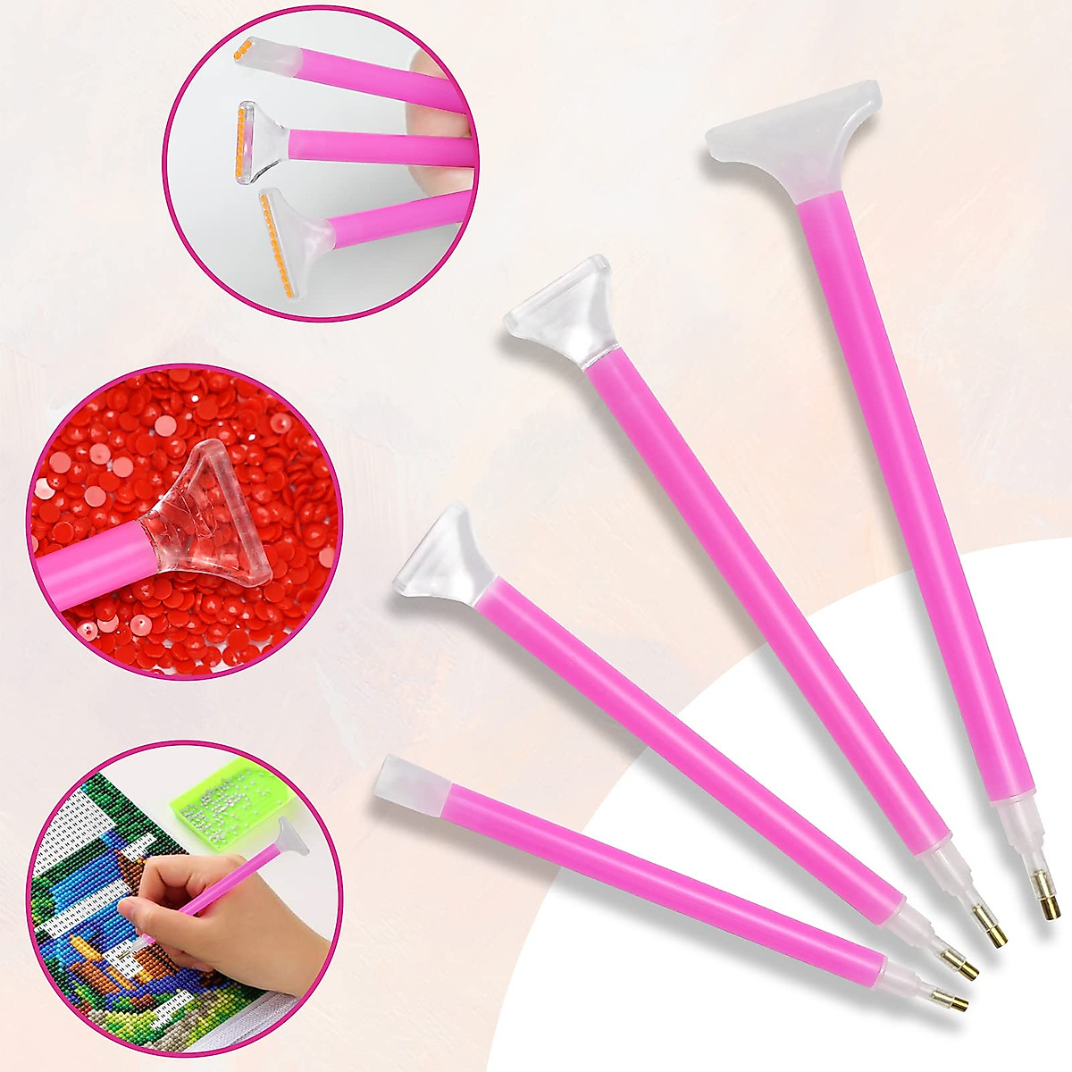 Bofoho Diamond Art Painting Storage Case - 60 Slots Diamond Art Painting Accessories and Tools, Portable Diamond Art Shockproof Jars Organizers Jewelry Storage Box