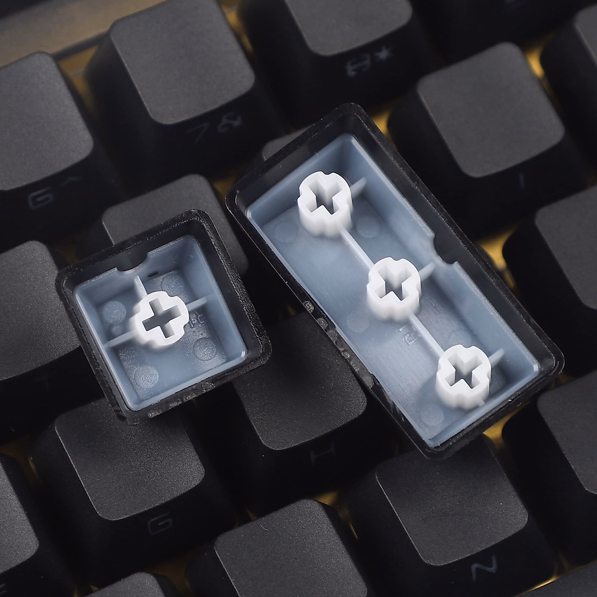 YMDK 133 Key Black White PBT Double Shot Side-lit Shine Through Backlit keycaps OEM Profile for MX Mechanical Keyboard 108 96 87 NJ80 KBD67 ID80 84 68 64 (133 Key Black)