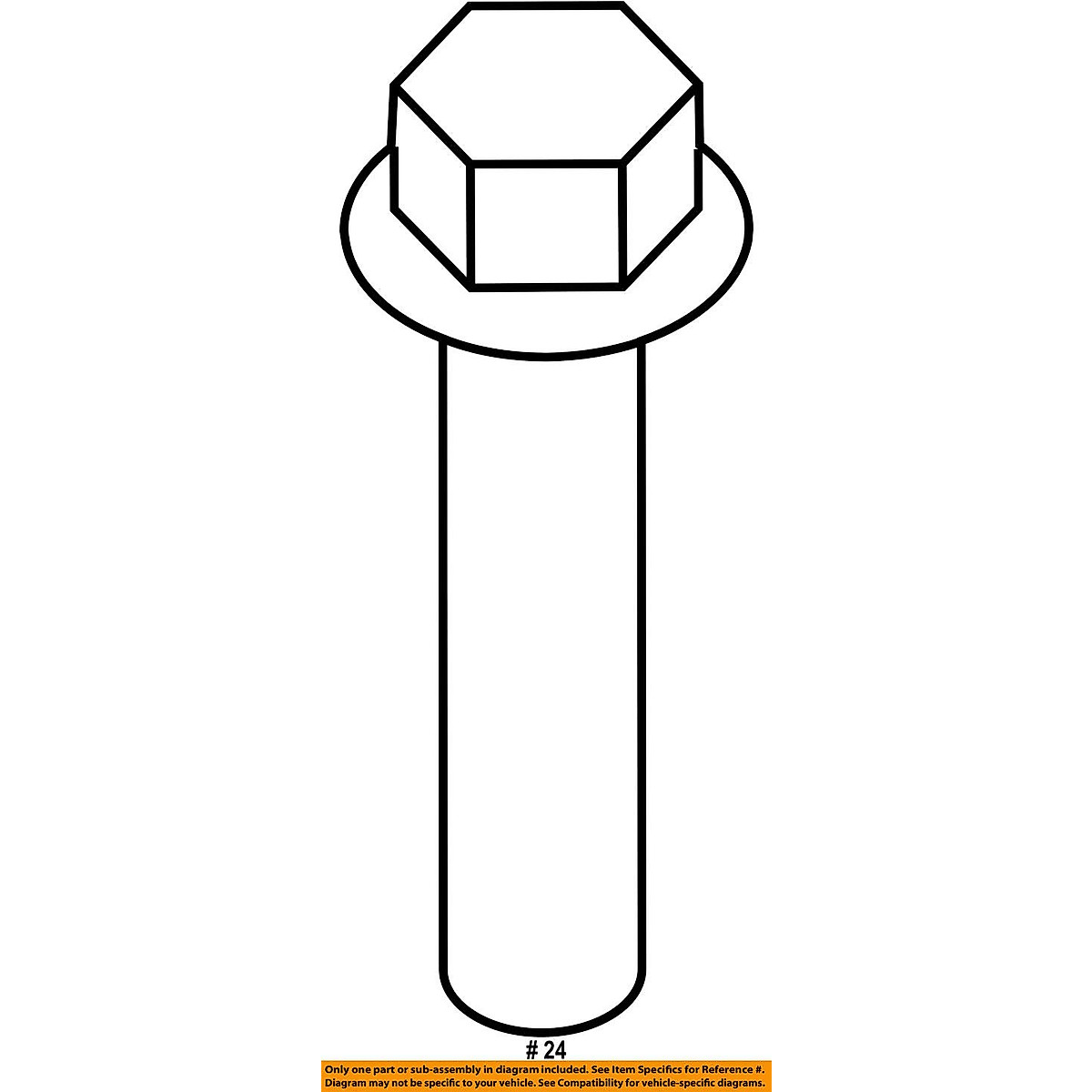 GM 11588715 BOLT - HVY HX ACORN FLG HD