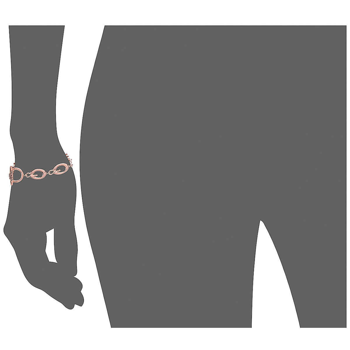 GUESS "Basic" Rose Gold G Link Bracelet