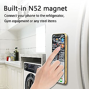 VOVIGGOL Snap Phone Grip Elastic Cell Phone Holder Strap for Hand, 360° Rotation Ultra-Thin Phone Ring Holder Finger Kickstand Loop Phone Stand Compatible with iPhone, Samsung etc (Black)