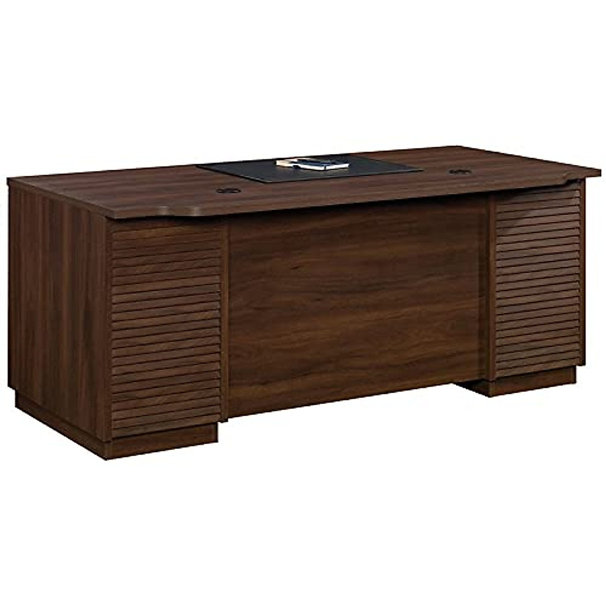 Sauder Palo Alto 72" Wooden Double Pedestal Excutive Desk in Spiced Mahogany