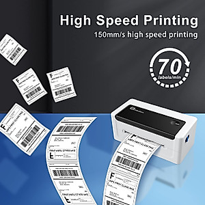 Milestone Shipping Label Printer ,4x6 Desktop Thermal Label Printer for Shipping Packages Small Business, Compatible with USPS,FedEx,Etsy, Shopify,Ebay,Amazon, Compatible Windows and Mac (White)