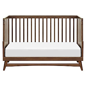 Babyletto Peggy 3-in-1 Convertible Crib with Toddler Bed Conversion Kit in Natural Walnut, Greenguard Gold Certified