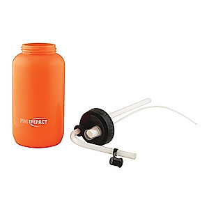 Pro Impact Squeezable Water Bottle Bendable Long Straw and Spray cap - LDPE BPA Free Plastic - Hydration for Baseball Hockey Gym MMA Yoga Boxing Cycling Softball Football Lacrosse (35.5 Oz.)