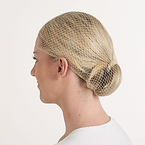 Invisible Mesh Hair Nets Set with Positioning U-Shaped Hair Pins for Women's Hair Styling (Blonde)