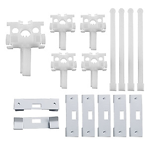 AXLIZER 30PCS Broken Missing Vertical Blinds Repair Kit 20PCS Vertical Blind Repair Tabs Replacement Clips and 10PCS Vertical Blind Repair Brackets Carrier Plus Stems Set