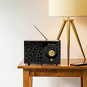 Crosley CR3042A-BK Maverick Portable AM/FM Radio with Bluetooth Receiver, Black