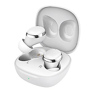 Awker A11 True Wireless Earbuds in Ear Bluetooth 5.3 Earphones Headphones, Touch Control with Charging Case, Built in Mic, Waterproof, TWS HiFi Stereo for Sport (White)