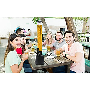 Spotted Armadillo 3L / 101 oz. Beer Dispenser with Ice Tube and B Pong Party Gift Set | Cold Drink Tower | Beverage Tap for Parties and Gameday | Holiday Gifts (1 Set)