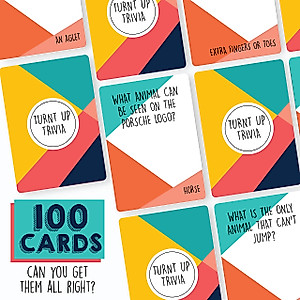 TMD Retail Turnt Up Trivia Card Games for Adults - Call Bell Card Games for Adults - Trivia Games for Family - Friends Trivia for Bachelor, Birthday Parties - Trivia Game with 1.5 Oz Shot Glass 44 Ml