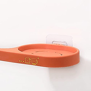 kiskick Wall Mounted Towel Rack Towel Holder with Storage Bathroom Accessories Orange