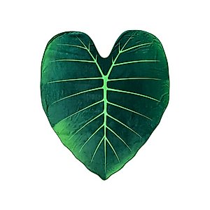 Green Philosophy Co.Giant Leaf Shape Blanket Monstera Throw Soft Cozy Breathable Lightweight and Decorative Leaves Design Gift for Plant Lovers (Regal Shield Alocasia)