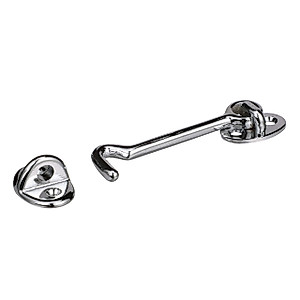 Seachoice Chrome-Plated Cast Brass 3 in. Marine Cabin Door Hook w/ #6 Fastener