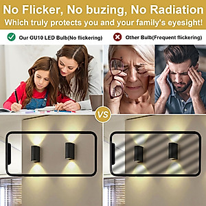 VITUNOV GU10 LED Bulb Dimmable, 50W Halogen Equivalent, Warm White 3000K, 120V 5W 500LM MR16 Spotlight Bulbs for Track Recessed Accent Ceiling Lighting, 6 Pack