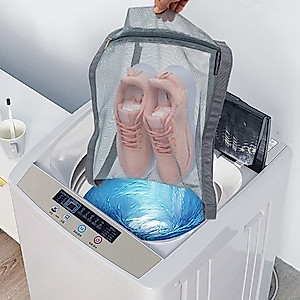 3 Pcs Shoe Drying Bag, Sneaker Bags for Dryer, Bag for Drying Shoes, Reusable Shoe Dryer Mesh Bags, Honeycomb Net Laundry Bags with Zipper & Strap for Washing Machine, Shoes, Clothing, 15.7x13.8 Inch