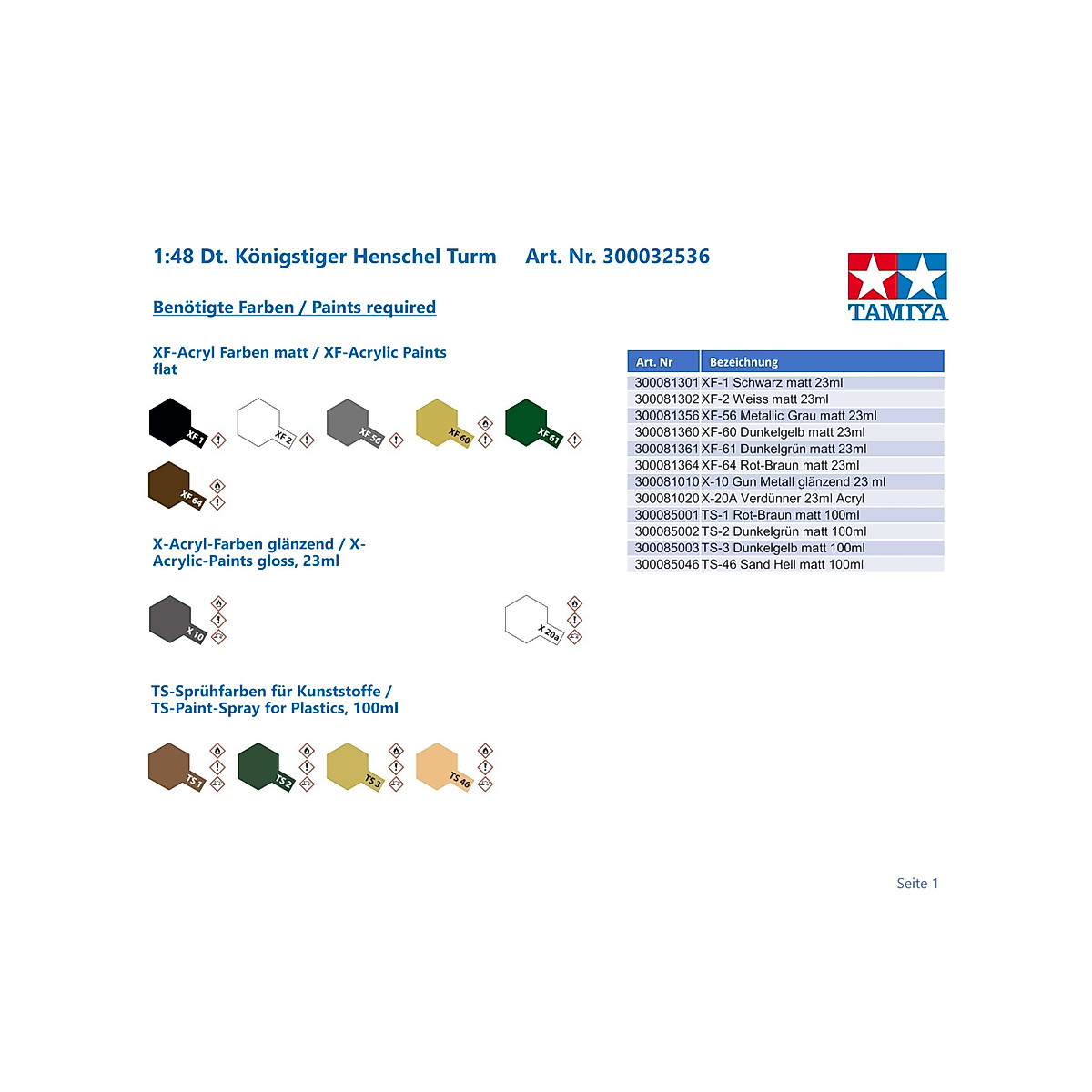 German King Tiger Production Turret 1/48 Military Miniature Series No.36