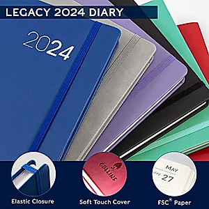 Collins Legacy 2024 Diary A5 Week To View Diary - Business Planner and Organiser - January to December 2024 Diary - Weekly - Mint - CL53.61-24