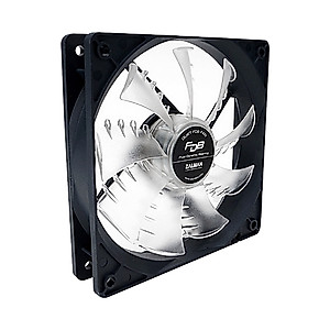 Zalman F2 FBD (SF) Ultra Quiet 92mm FDB Case Fan with Shark Fin Blades, Fluid Dynamic Bearing 150,000 Hour Lifespan, High Airflow 1500 RPM, 20-23 dBA, Anti-Vibration Silicone Pins - Black,ZM-F2 FDB (SF)