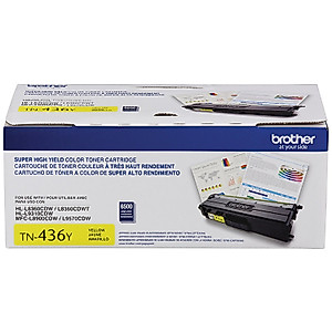 Brother TN436BK, TN436C, TN436Y, TN436M 4-Color Super High Yield Toner Cartridge Set
