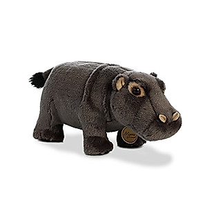 Aurora® Adorable Miyoni® Hippopotamus Stuffed Animal - Lifelike Detail - Cherished Companionship - Gray 10.5 Inches