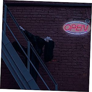 GARVALON opne ambient light business hours sign LED Neon Open Sign Bright LED Open Sign open signs for business large open signs Neon Open light outdoor decorate Acrylic office
