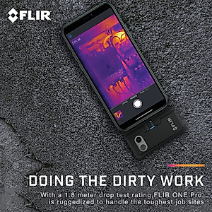 FLIR ONE Pro - iOS - Professional Grade Thermal Camera for Smartphones - with VividIR and MSX Image Enhancement Technology