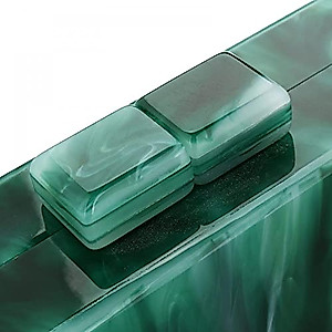 Acrylic Handbags for Women Marbling Purses Box Elegant Party Clutch Crossbody Bag for Lady Evening Prom Banquet (Dark Green)