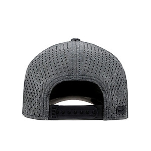 melin A-Game Hydro, Heather Charcoal, Men’s Performance Snapback Hats, Water-Resistant Fitted Baseball Caps for Men & Women, Golf, Running, or Workout Hat, Medium-Large