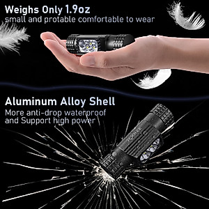 Jexree Headlamp Rechargeable 1500 Lumen LED USB Rechargeable Headlight w/Red Light IP65 Waterproof Head Lamp with Bright Flashlight Beam for Hiking & Outdoor Camping Gear, Black