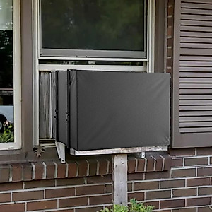 Air Conditioner Cover for Window Units Outside Winter Ac Covers Outdoor Heavy Duty Waterproof Defender with Adjustable Strap Winter Small Size,21W*16D*15H