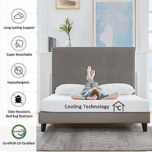 Queen Size Mattress, 10 Inch Gel Memory Foam Mattress for Cool Sleep & Pressure Relief, CertiPUR-US Bed Mattress in a Box, Medium Firm Mattresses with Motion Isolating, Cloud-Like Experience