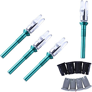 DEEPOWER Universal Fit Nock Automatically LED Lighted Nock fits G, X, and S Series Arrows with 4.2mm/.165 Inside Diameter, Including 0.204, 0.244 LED Archery Nock (Green)