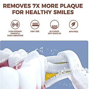 Vekkia Kids Electric Toothbrush and Replacement Heads Purchased Together Save 10%