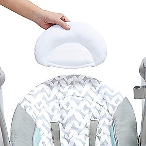 Ingenuity ConvertMe 2-in-1 Compact Portable Automatic Baby Swing & Infant Seat, Battery-Powered Vibrations, Nature Sounds, 0-9 Months 6-20 lbs (Raylan)