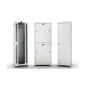 Sysracks 42U Server Rack Cabinet – 35" Deep Free Standing IT Enclosure with Air Control System, 4 Fans, PDU, Glass Door, Lockable Side Panels, and 1 Shelf for 19" Mount Equipment