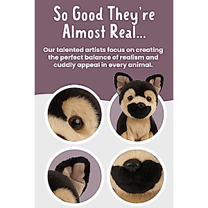 Living Nature German Sheperd Puppy Stuffed Animal | Fluffy Dog Animal | Soft Toy Gift for Kids | 6 inches