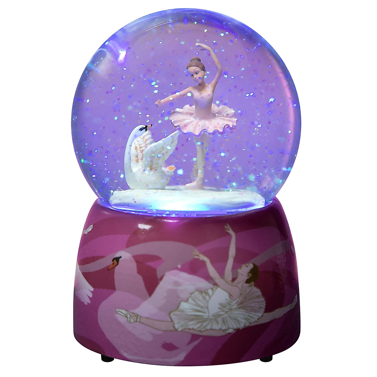Dreamwizor Snow Globe for Birthday, Ballet Recital Gift, Made with Real Glass, Collectible Ballet Dancer Snowglobe for Adult, Musical Snow Globe Gift for Wife, Women and Girls, Tuned Swan Lake