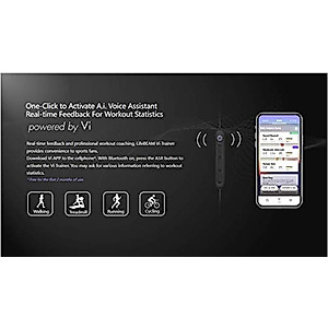 1MORE Vi React In-Ear Headphones Powered by Vi, Bluetooth Sport Wireless Earphones with AAC, IPX6 Waterproof, Lightweight, Secure Fit - Space Gray, 52