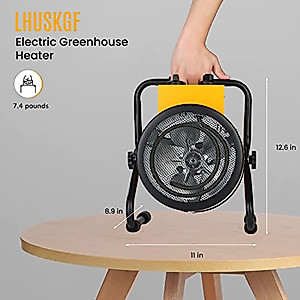LHUKSGF Greenhouse Heater with Digtal Thermostat, Grow Tent Heaters, Overheat Protection, Fast Heating for Green House, Flower Room, YE…………