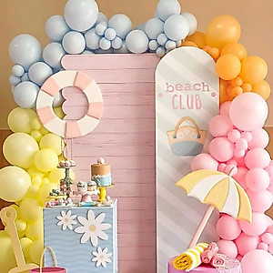 Pastel Blue Balloons 55 pcs Blue Party Latex Balloon 18inch 12inch 5inch for Birthday Baby Bridal Shower Wedding Party Decorations