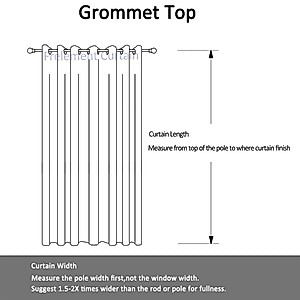 Frelement Grommet Top Curtains Extra Long Soft Velvet Curtains for Tall Windows Thermal Insulated Curtains for Bedroom Backdrop Curtains, 42" W x 78" L, 1 Panel, Black