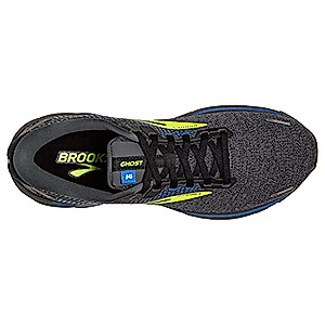 Brooks Ghost 14 Sneakers for Men Offers Soft Fabric Lining, Plush Tongue and Collar, and L Lace-Up Closure Shoes Black/Blue/Nightlife 13 D - Medium
