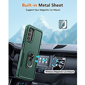 JXVM for Samsung Galaxy A13 4G-5G Case: with 2 Pack Tempered Glass Screen Protector Shockproof Kickstand Protective Cover Hybrid Design A135g Phonecase Protector Galaxya13 Cell Phone Cover for A 13 5G