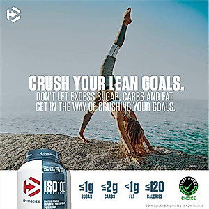 Dymatize ISO100 Hydrolyzed Protein Powder, 100% Whey Isolate, 25g of Protein, 5.5g BCAAs, Gluten Free, Fast Absorbing, Easy Digesting, Cocoa Pebbles, 5 Pound (Pack of 1)